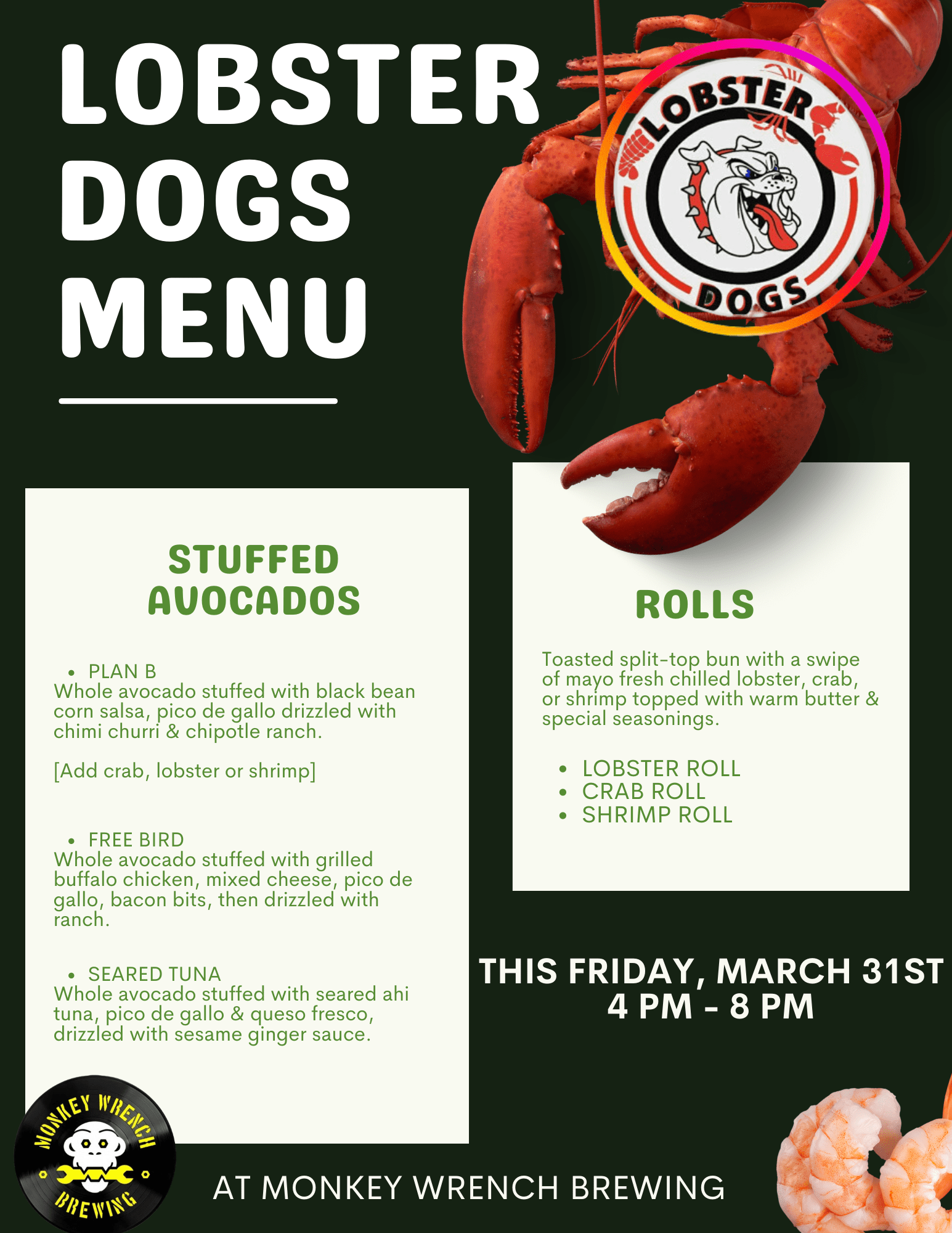 Lobster Dogs – Monkey Wrench Brewing