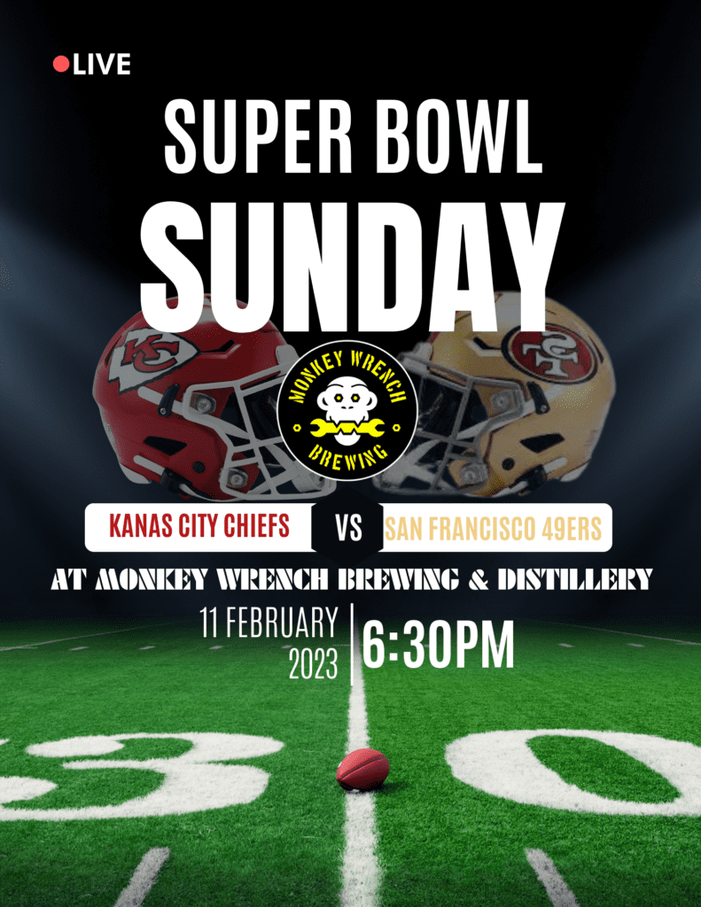 Super Bowl Sunday Party! – Monkey Wrench Brewing